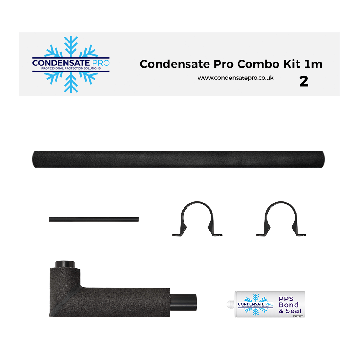 Condensate Pro – 1m Combo Kit 2 - Condensate Pipe Insulation Solutions ...