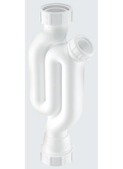 McAlpine 1-1/4" Universal Straight Through Inline Pedestal Waste Trap ...