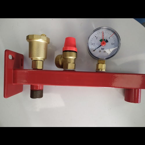 Expansion Vessel Mounting Kit +Gauge - 3 bar Relief Valve