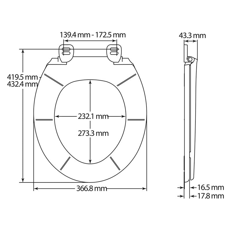 Carrara & Matta Kent Sta-Tite Toilet Seat & Cover CM108069000 **BEMIS ...
